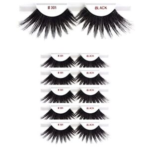 6packs Eyelashes - #301 Christina 100% Human Hair Fake Eyelashes