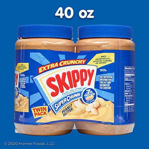 Skippy Peanut Butter, Super Chunky, 80 oz (2 ct)