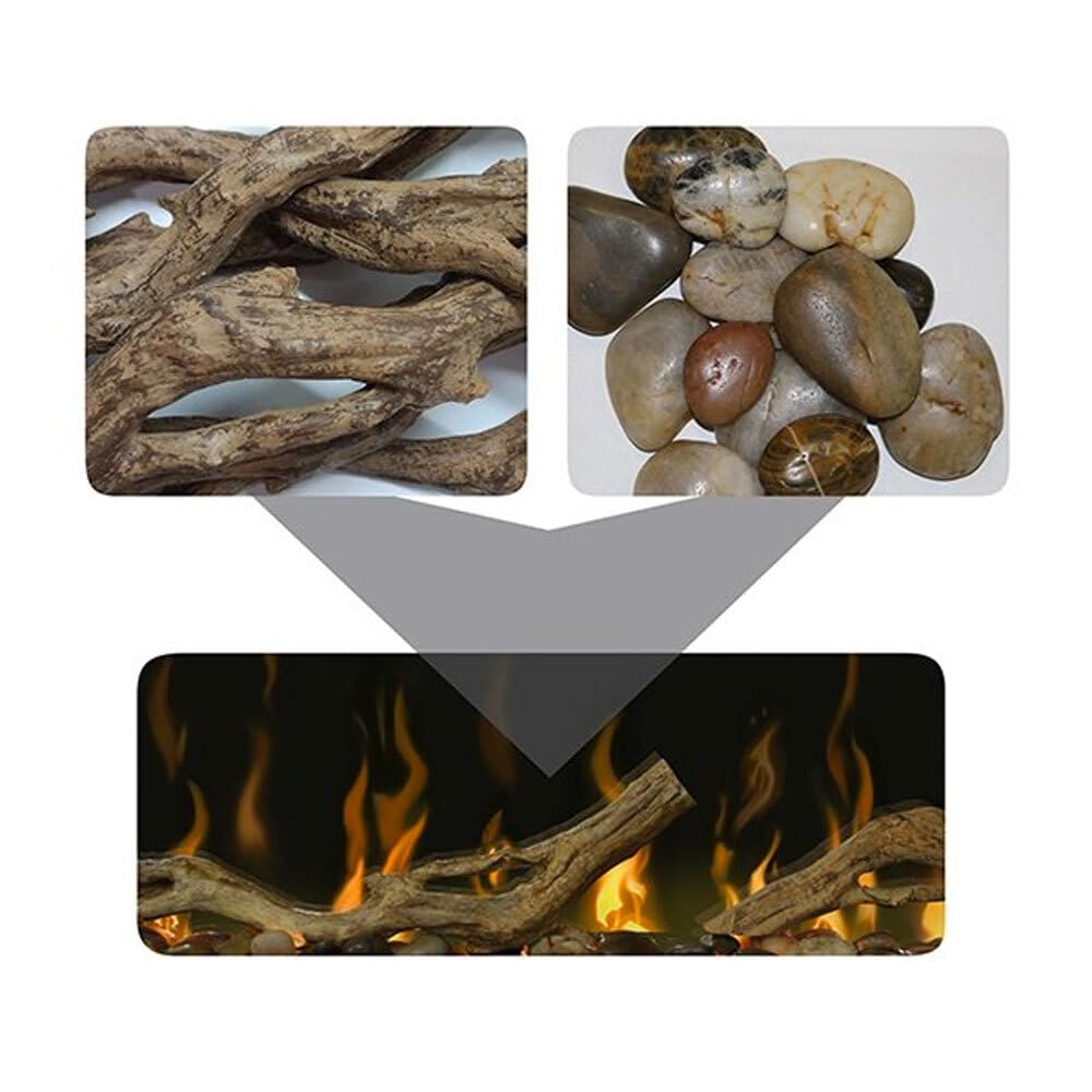 Dimplex Driftwood and River Rock Accessory for 50" Prism Series Linear Fireplaces (Model: LF50DWS-KIT)