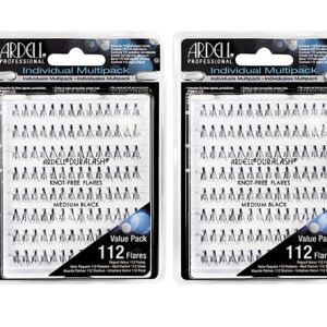 2 Set of 112 Ardell Multipack Individual Lashes, Knot-Free Medium bundled by Maven Gifts