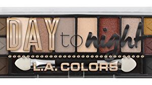 L.A. COLORS Day To Night 12 Color Eyeshadow Palette, Sundown, 0.28 oz. (CES430), Powder