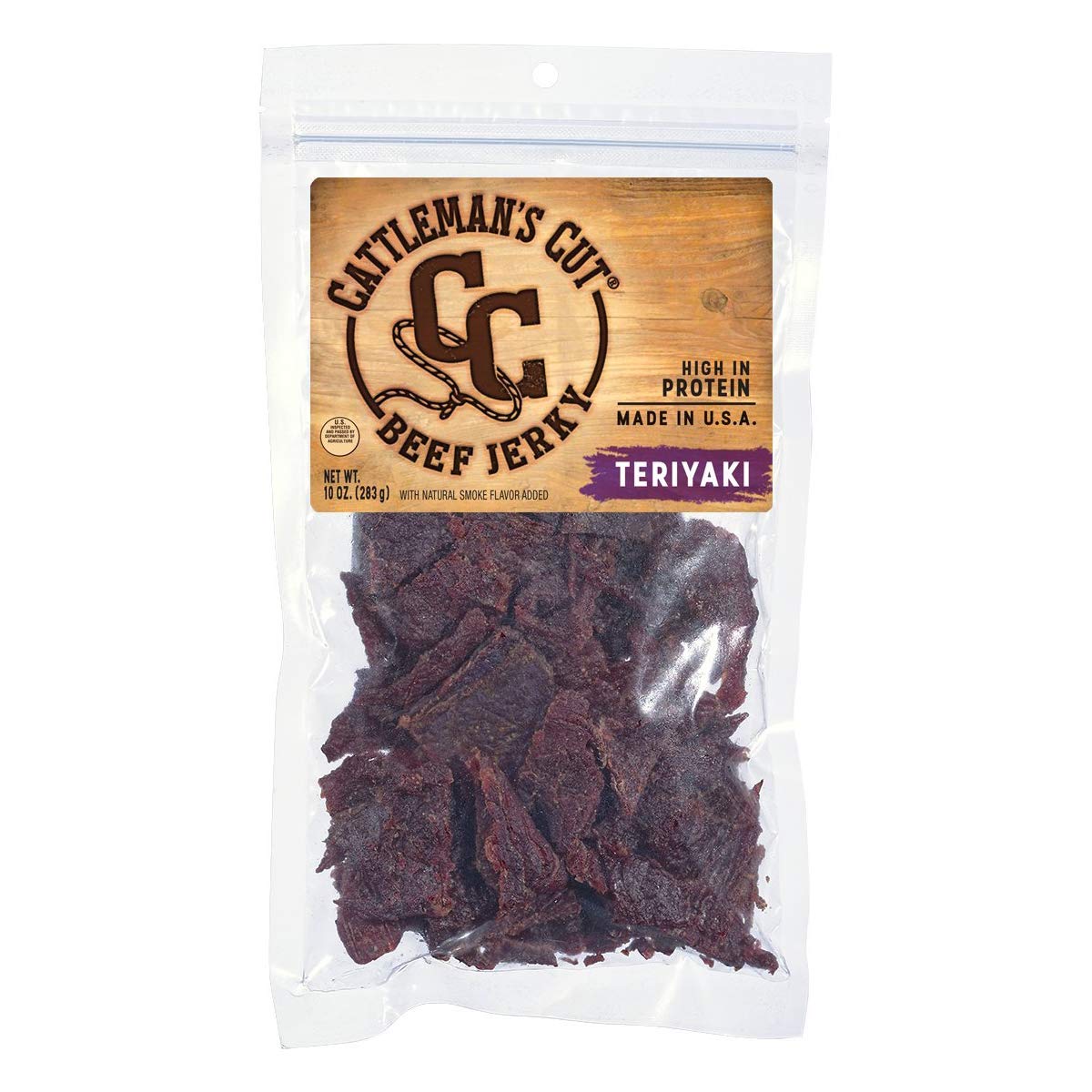 Cattleman's Cut Teriyaki Beef Jerky, 10 Ounce