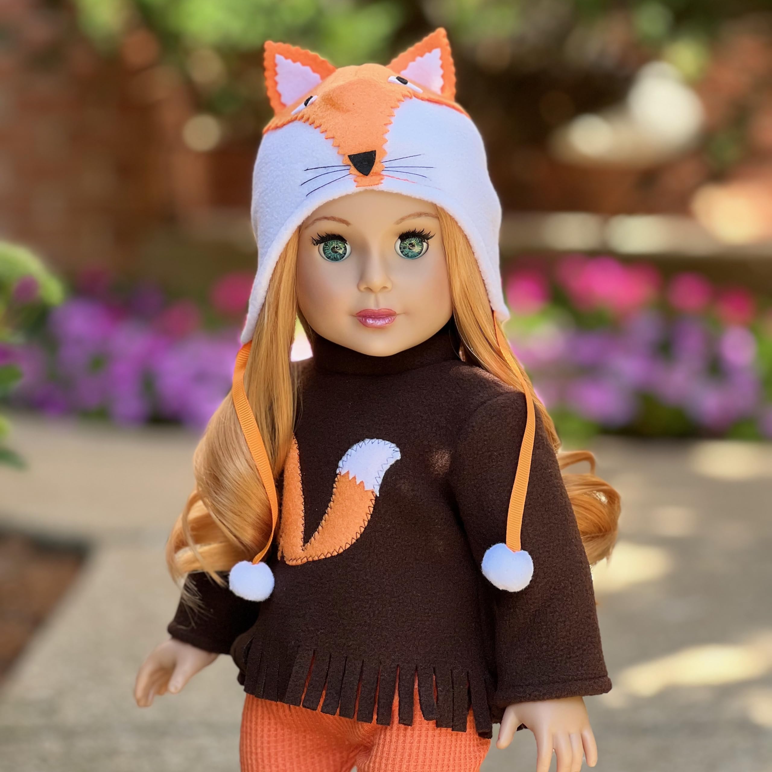 - Foxy - 4 Piece Outfit - Hat, Blouse, Leggings and Boots. Clothes Fits 18 Inch Doll (Doll Not Included)