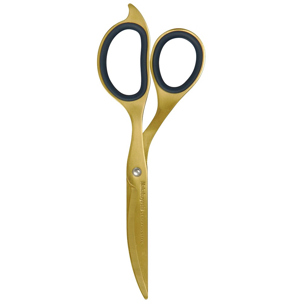 NAKABAYASHI Stationery Hikigiri Slim Scissors for Delicate Cutting (Champagne Gold)