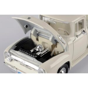 Motor Max 1956 Ford F-100 Pick Up, White 73235AC - 1/24 Scale Diecast Model Toy Car