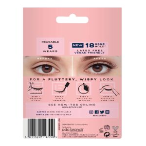 Eylure Texture False Lash, Style No. 117, Reusable, Adhesive Included, 3 Pair