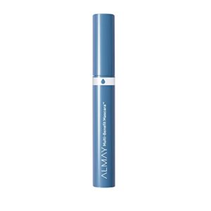 almay waterproof mascara, multi-benefit eye makeup, ophthalmologist tested, fragrance-free, hypoallergenic, black, 0.24 oz