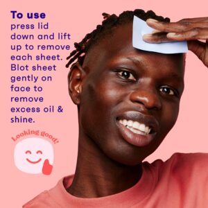 Clean & Clear Oil Absorbing Facial Sheets, Portable Blotting Papers for Face & Nose, Blotting Sheets for Oily Skin to Instantly Remove Excess Oil & Shine, Absorbing Blotting Papers, 50 ct (Pack of 6)