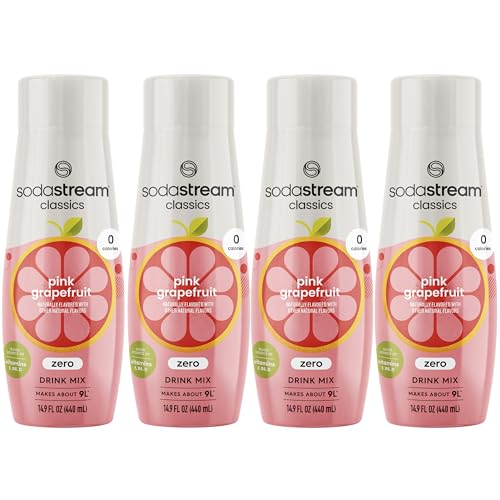 SodaStream Pink Grapefruit Liquid Zero Calorie, 14.8 Fl Oz (Pack of 4)