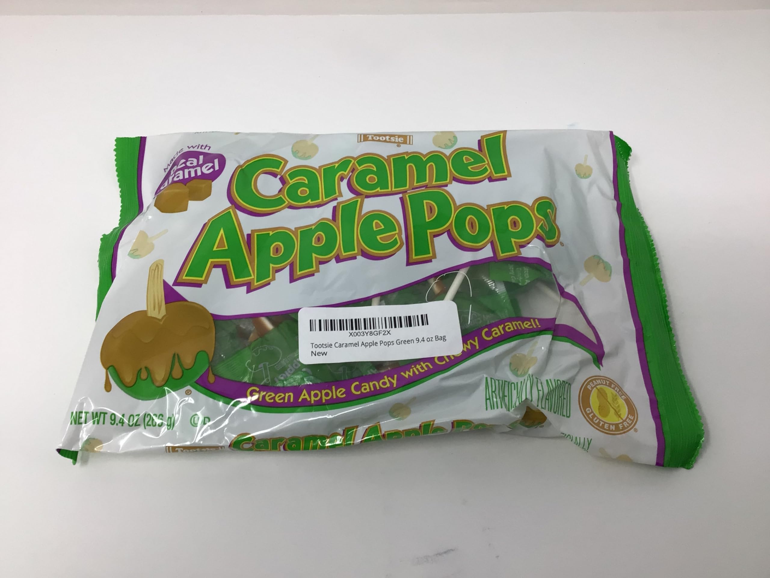 Tootsie Caramel Apple Pops Green 9.4 oz Bag