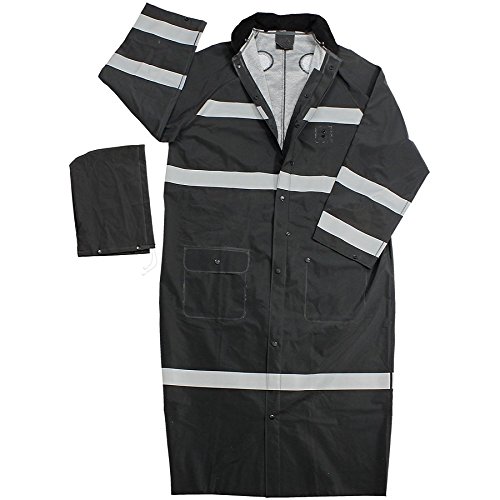 Galeton Men's Standard Raincoat, Black, Large