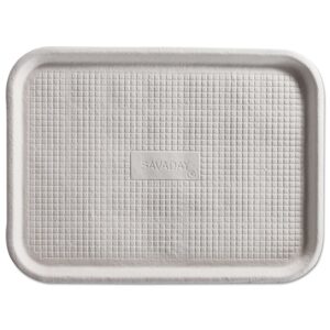 huh20803ct - savaday molded fiber flat food tray