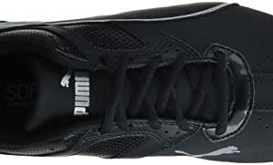 PUMA Men's Tazon 6 FM Puma Black/ Puma Silver Running Shoe - 11 D(M) US