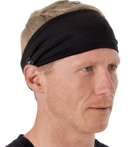 tough headwear mens sweat bands - head bands working out men sports headband men performance headband men - athletic headbands men cycling sweat band, football headbands - sweat bands, black