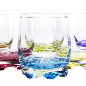 Red Co. Vibrant Splash Water Beverage Glasses, 9.75 Ounce - Set of 4