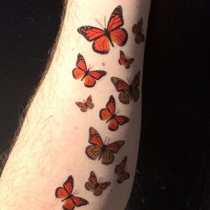 55 Monarch Butterfly Temporary Tattoos