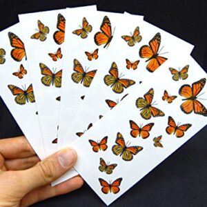 55 Monarch Butterfly Temporary Tattoos