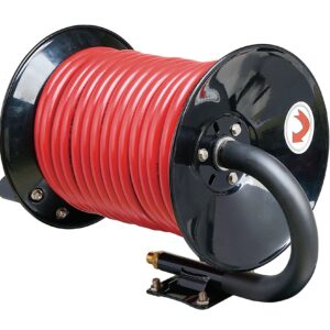 ReelWorks Air Hose Reel Tool Retractable Hand Crank 3/8" Inch x 100' Feet 300 PSI / 20 BAR Heavy Duty Steel Construction (Hose Not Included)