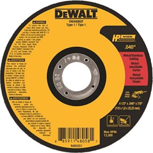 dewalt dwa8062f t1 hp fast cut-off wheel, 4-1/2" x 0.040" x 7/8"