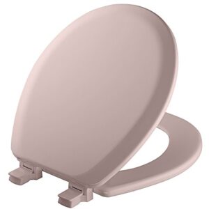 MAYFAIR 41EC 023 Cameron Toilet Seat will Never Loosen and Easily Remove, ROUND, Durable Enameled Wood, Pink