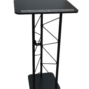 FixtureDisplays Truss Metal and Wood Podium 25" Wide Top Pulpit Lectern with A Cup Holder 11566-H