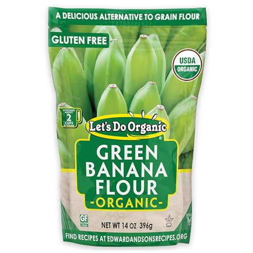 Let's Do Organic Green Banana Flour – Grain Flour Replacement, Resistant Starch, Versatile Starch, Gluten Free, Iron, Non-GMO Project Verified, USDA Organic – 14 Oz