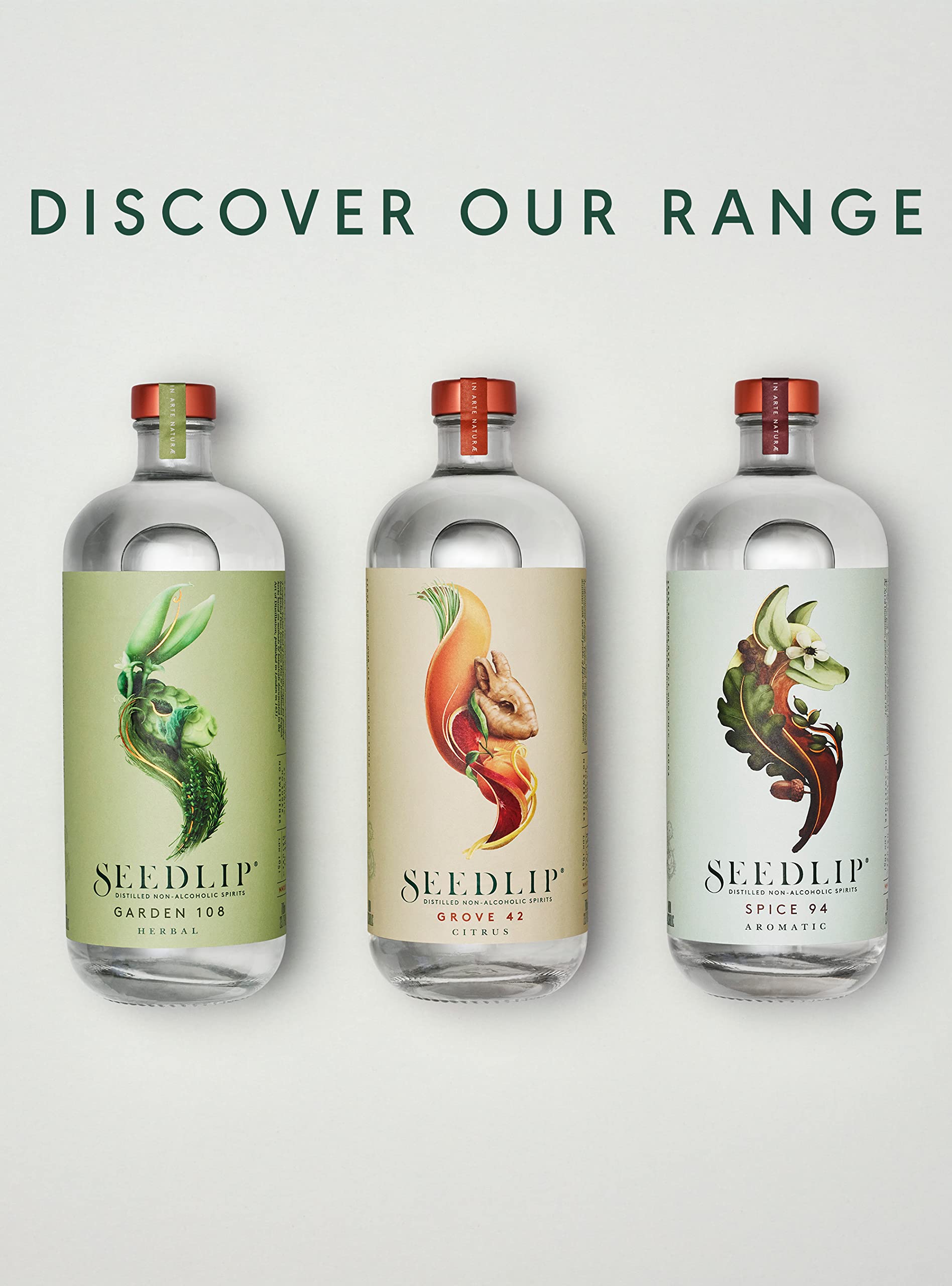 Seedlip Garden 108 - Non-alcoholic Spirit | Calorie Free, Sugar Free | Non-alcoholic Cocktails | 23.7fl oz (700ml)