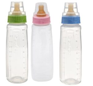 nuk clear plastic bottle, 8 ounce -- 3 per case.