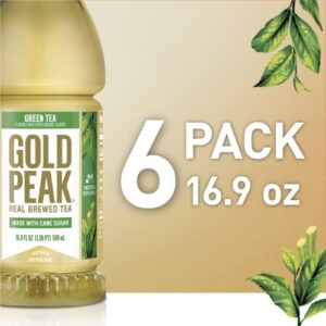 Gold Peak Sweetened Green Iced Tea Drink, 16.9 fl oz, 6 Pack