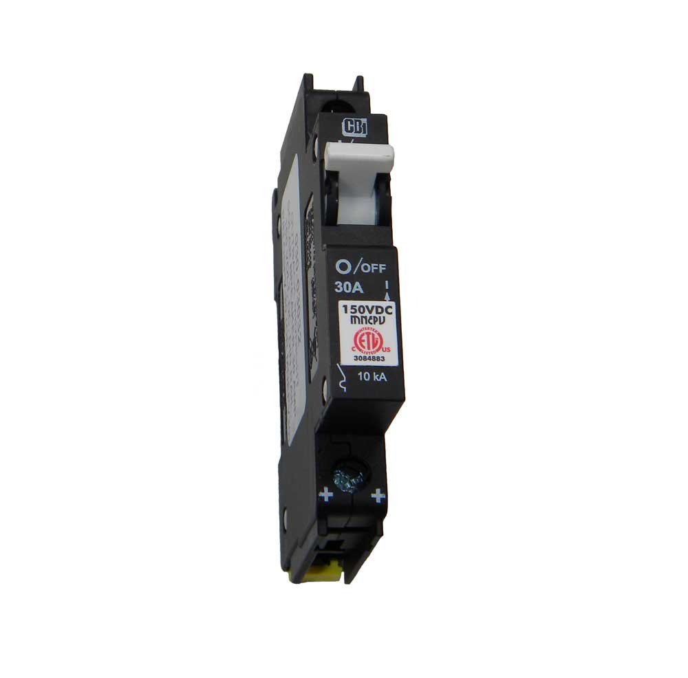 DIN Rail Mount Combiner PV Breaker - 30 Amp, 150 VDC, | MNEPV30