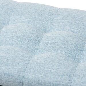 Baxton Studio Orillia Modern and Contemporary Light Blue Fabric Upholstered Grid-Tufting Storage Ottoman Bench