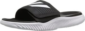 adidas men's alphabounce slide sandals, white/black/white, (10 m us)