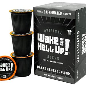 Wake The Hell Up! Dark Roast Single Serve Coffee Pods | Ultra-Caffeinated Coffee For K-Cup Compatible Brewers | 12 Count, 2.0 Compatible