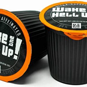 Wake The Hell Up! Dark Roast Single Serve Coffee Pods | Ultra-Caffeinated Coffee For K-Cup Compatible Brewers | 12 Count, 2.0 Compatible