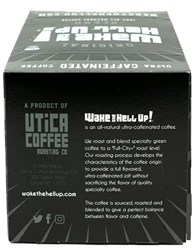 Wake The Hell Up! Dark Roast Single Serve Coffee Pods | Ultra-Caffeinated Coffee For K-Cup Compatible Brewers | 12 Count, 2.0 Compatible