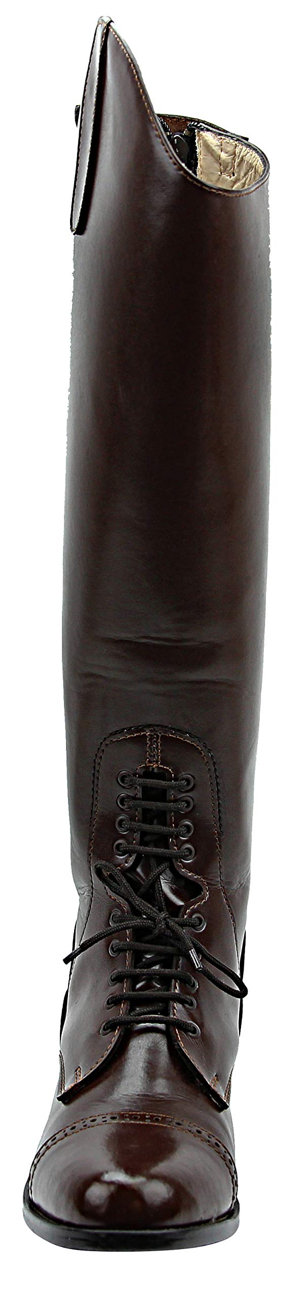 Hispar Women Ladies Victory Leather English Field Boots Horse Back Riding Equestrian - Brown 8 SLIIM CALF