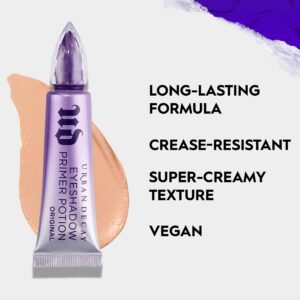 Urban Decay Eyeshadow Primer Potion, Award-winning Mini Nude Eye Primer, Crease-free Eye Makeup Looks, Smooths & Preps Eyelid Base for Vibrant Color, All-day Wear, Dries Invisible, Vegan, 0.16 fl oz