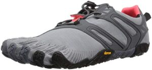 vibram women's v trail runner, grey/black/orange, 6-6.5