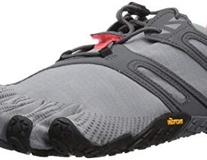 Vibram Women's V Trail Runner, Grey/Black/Orange, 6-6.5