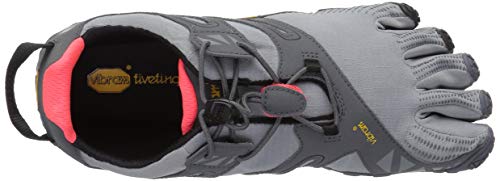 Vibram Women's V Trail Runner, Grey/Black/Orange, 6-6.5