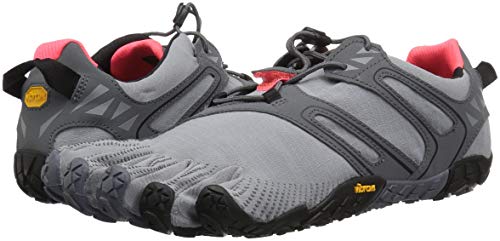 Vibram Women's V Trail Runner, Grey/Black/Orange, 6-6.5