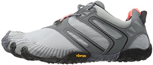 Vibram Women's V Trail Runner, Grey/Black/Orange, 6-6.5