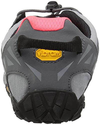 Vibram Women's V Trail Runner, Grey/Black/Orange, 6-6.5