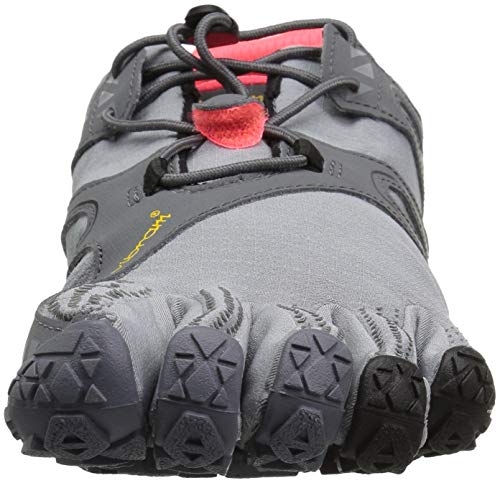 Vibram Women's V Trail Runner, Grey/Black/Orange, 6-6.5