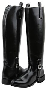 hispar women ladies dignity dress dressage horse riding boots stylish fashion equestrian pull on - black 11 slim calf