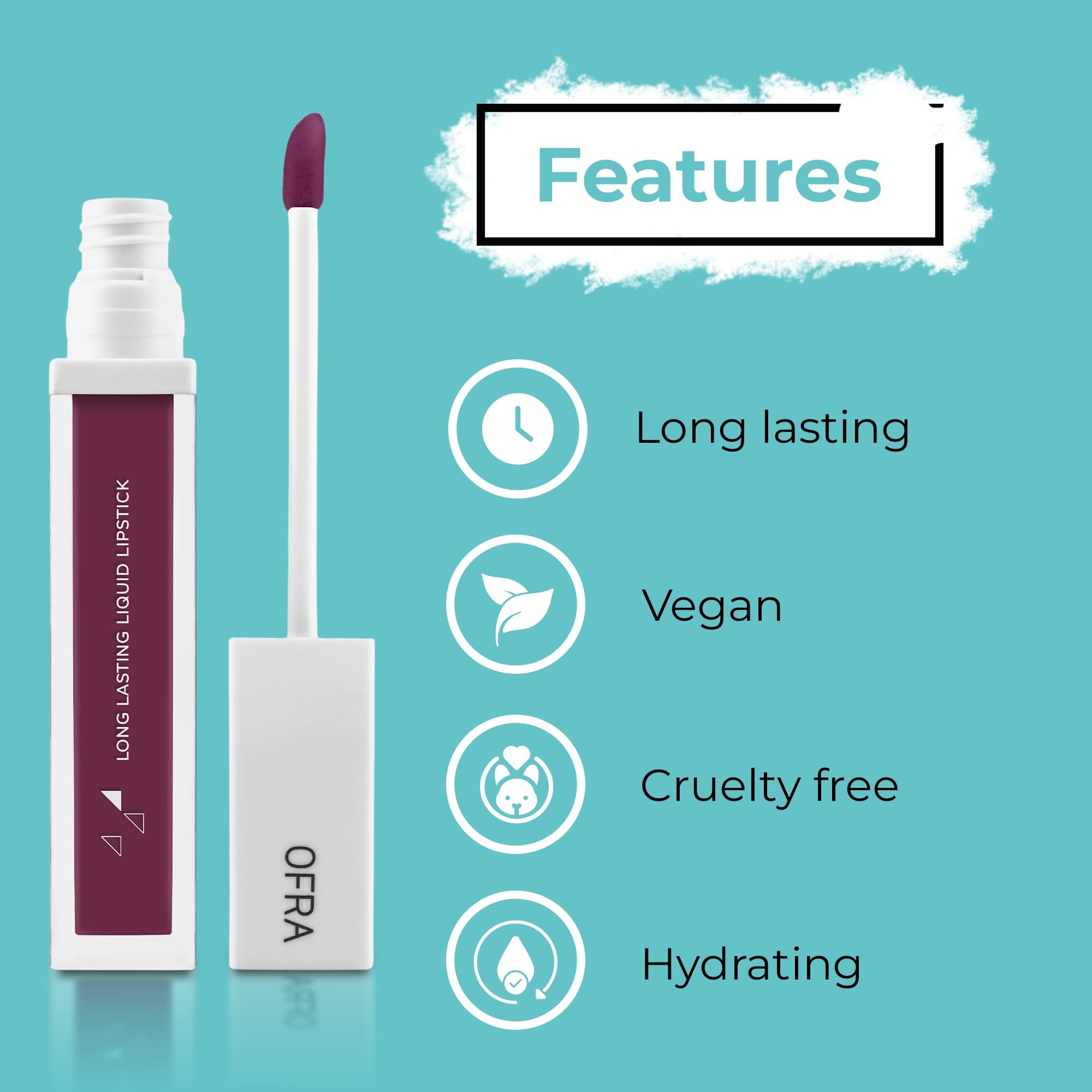 Ofra Cosmetics Charmed - Long Lasting Liquid Lipstick Lightweight Velvet Matte Lip Makeup with Vitamin A & Antioxidants - Lasts Up To 5 Hours - Vegan Formula - 8g Tube