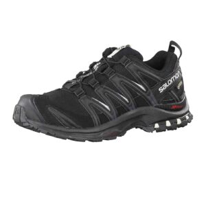 salomon xa pro 3d v7 gore-tex trail running shoes for women sneaker, black/black/mineral grey, 9