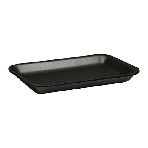 Pactiv Evergreen Supermarket Tray, 2, 8.2 x 5.7 x 0.91, Black, Foam, 500/Carton