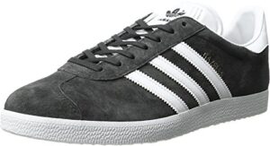 adidas originals gazelle foundation dark grey heather solid grey/white/gold metallic 10