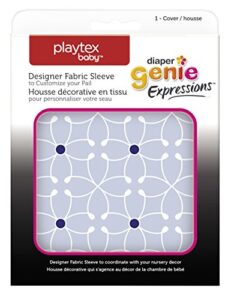 playtex diaper genie expressions diaper pail fabric sleeve, blue tile